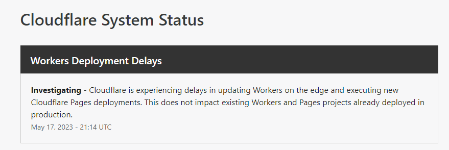 wrangler seems to be stuck uploading assets to Pages, what might be ...